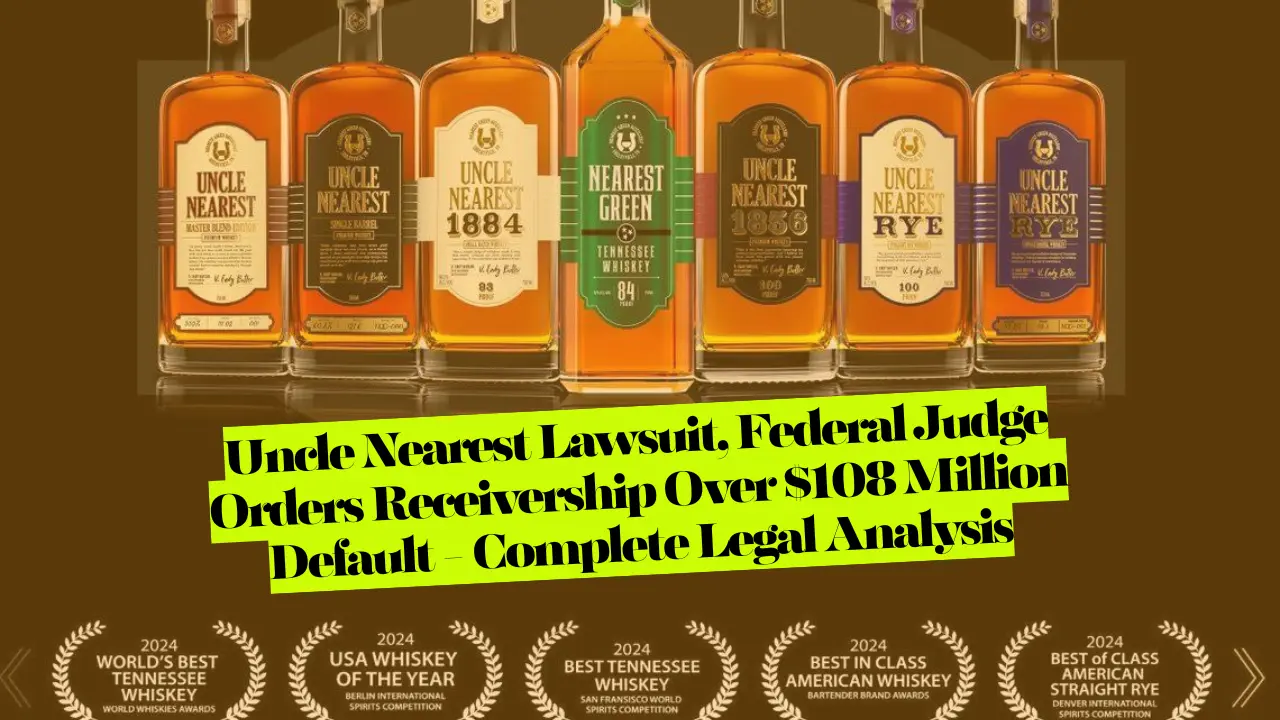 Uncle Nearest Lawsuit Federal Judge Orders Receivership Over $108 Million