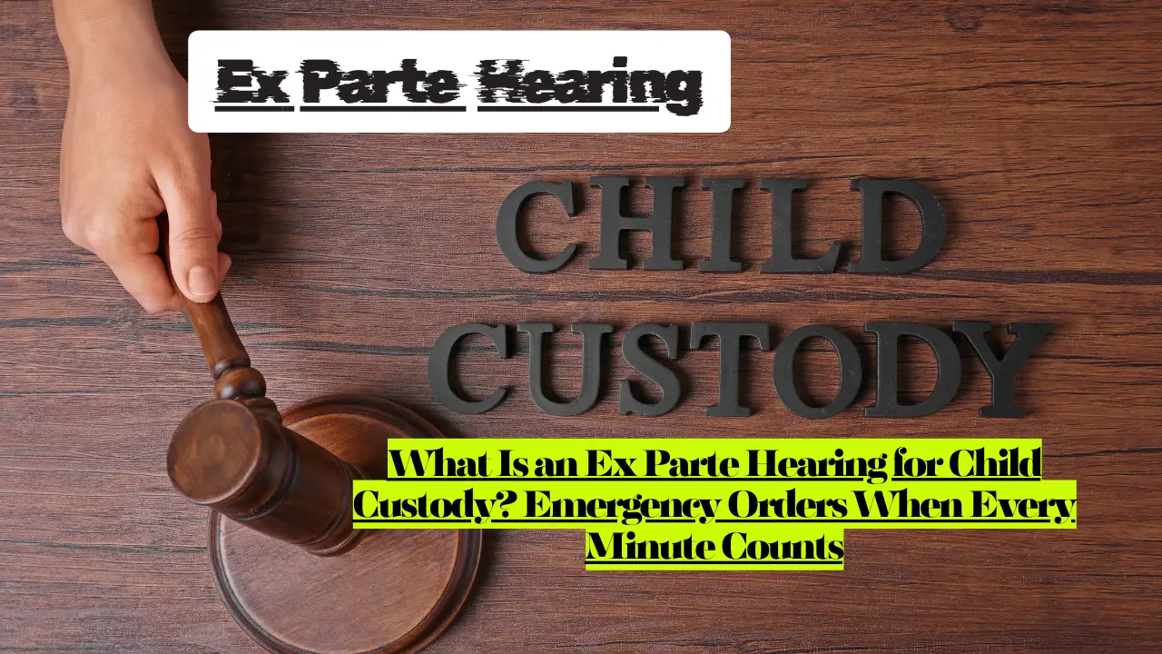 What Is An Ex Parte Hearing For Child Custody? Emergency Order