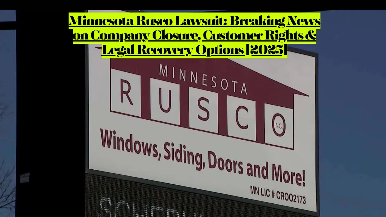 Minnesota Rusco Lawsuit, Breaking News On Company Closure, Customer ...