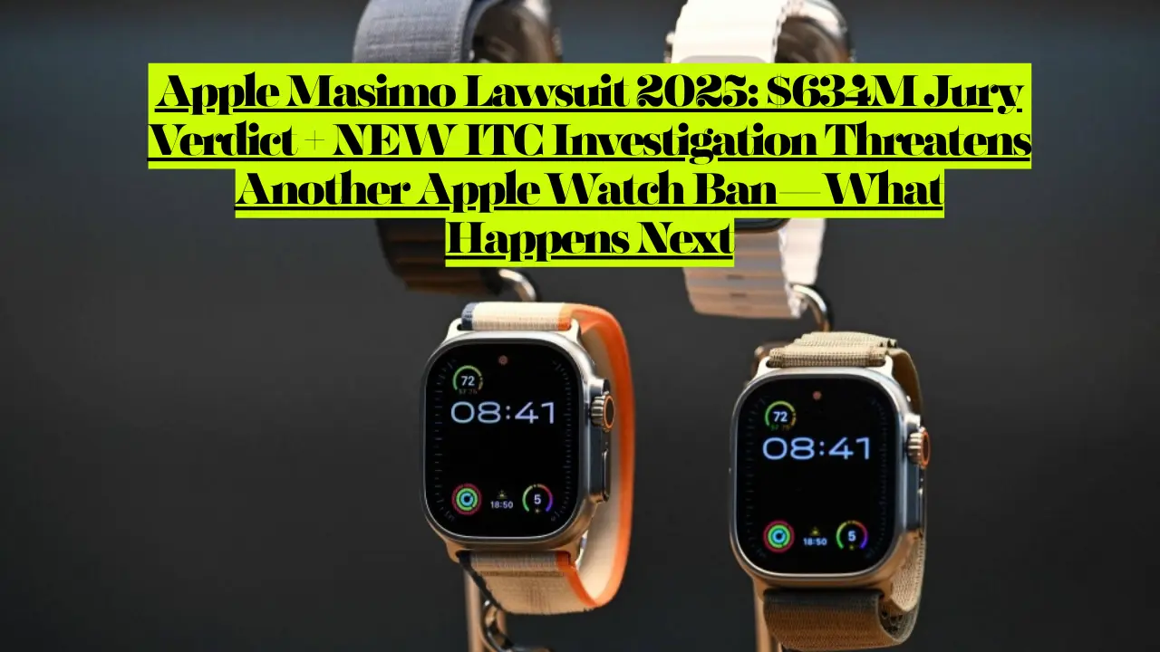 Apple Masimo Lawsuit 2025, $634M Jury Verdict + NEW ITC Investigation ...