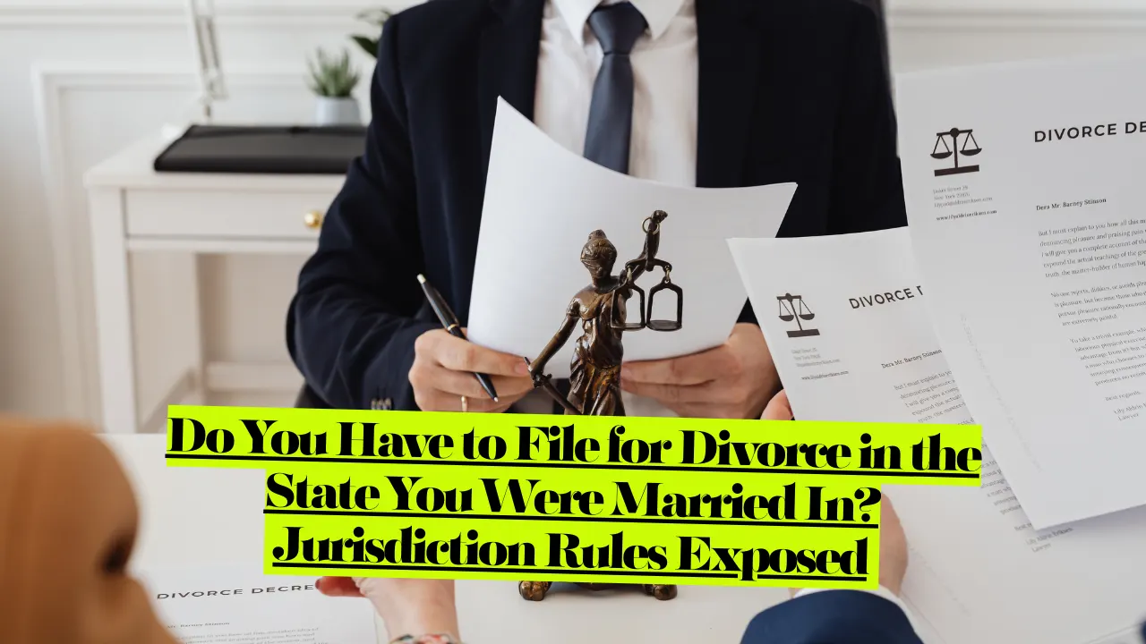 Do You Have To File For Divorce In The State You Were Married In ...