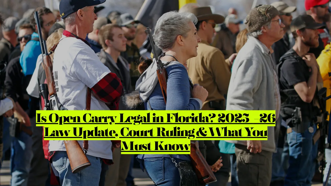 Is Open Carry Legal In Florida? 2025-26 Law Update, Court Ruling & What ...