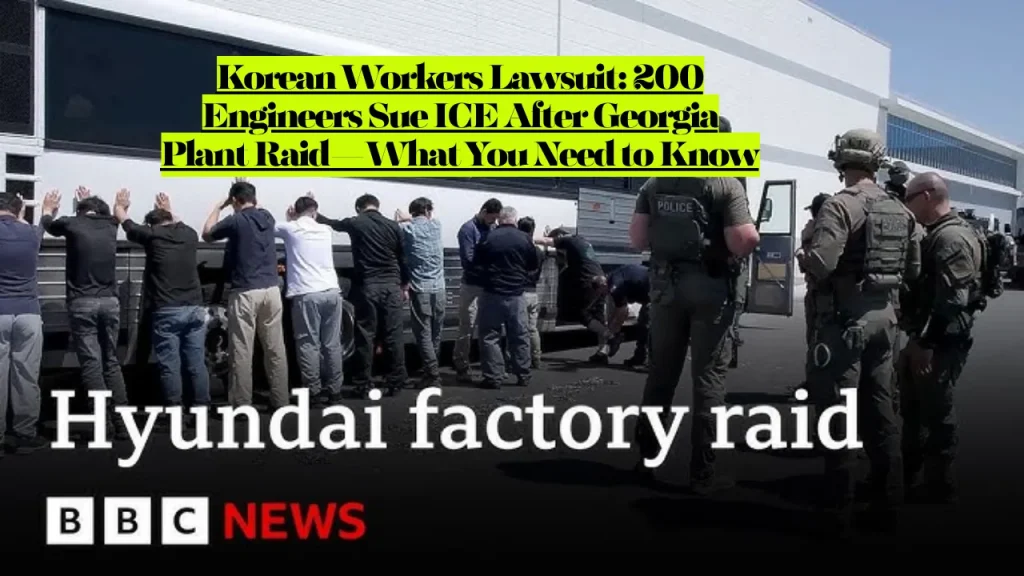 Korean Workers Lawsuit, 200 Engineers Sue ICE After Georgia Plant Raid