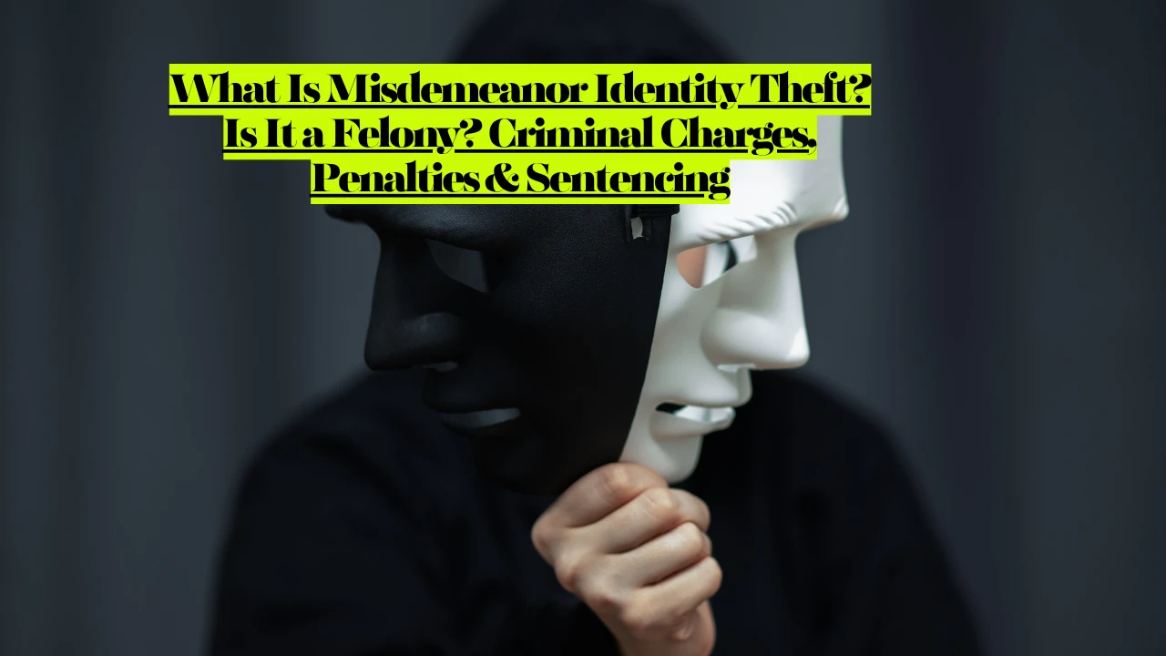 What Is Misdemeanor Identity Theft? Is It A Felony? Criminal Charges ...