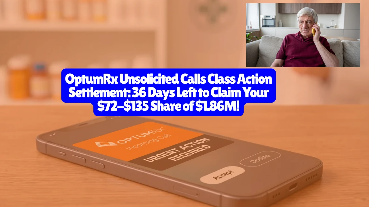 OptumRx Unsolicited Calls Class Action Settlement, 36 Days Left To Claim Your $72-$135 Share Of ...