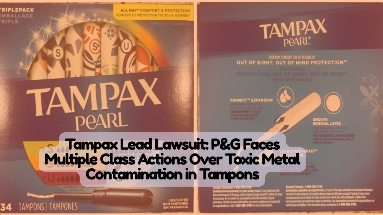 Tampax Lead Lawsuit, P&G Faces Multiple Class Actions Over Toxic Metal ...