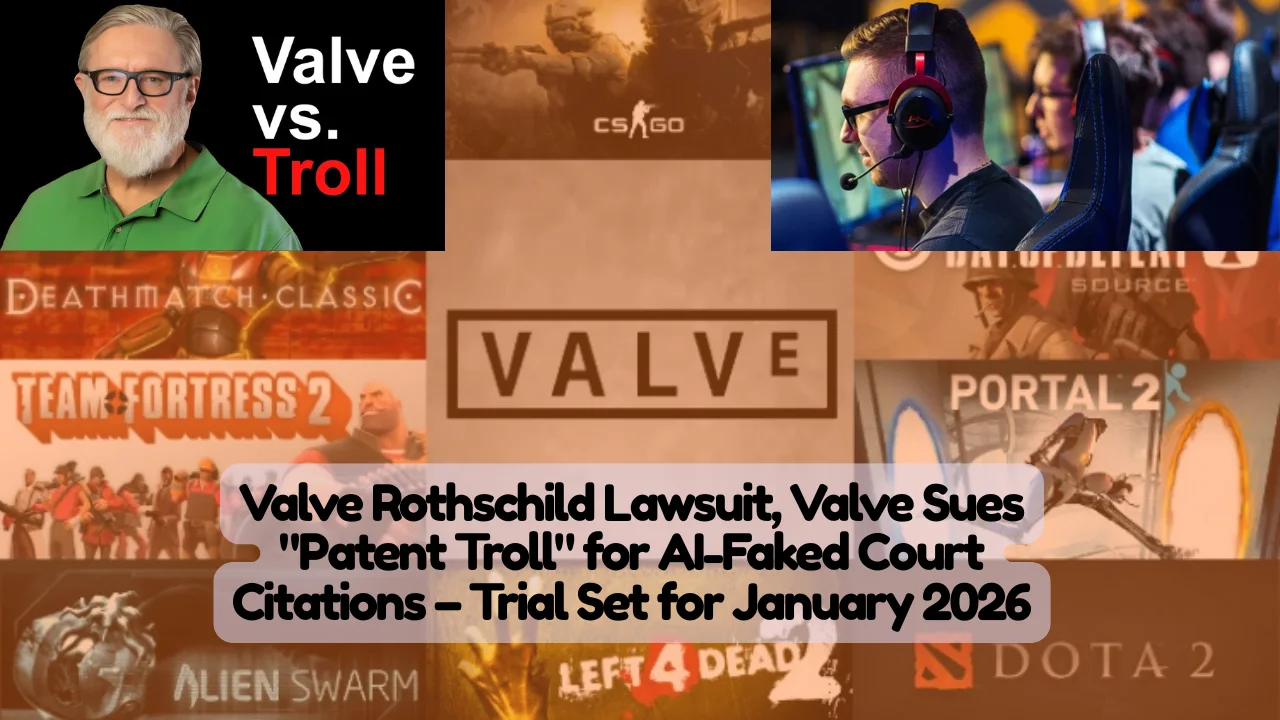 Valve Rothschild Lawsuit, Valve Sues "Patent Troll" For AI-Faked Court Citations – Trial Set For ...