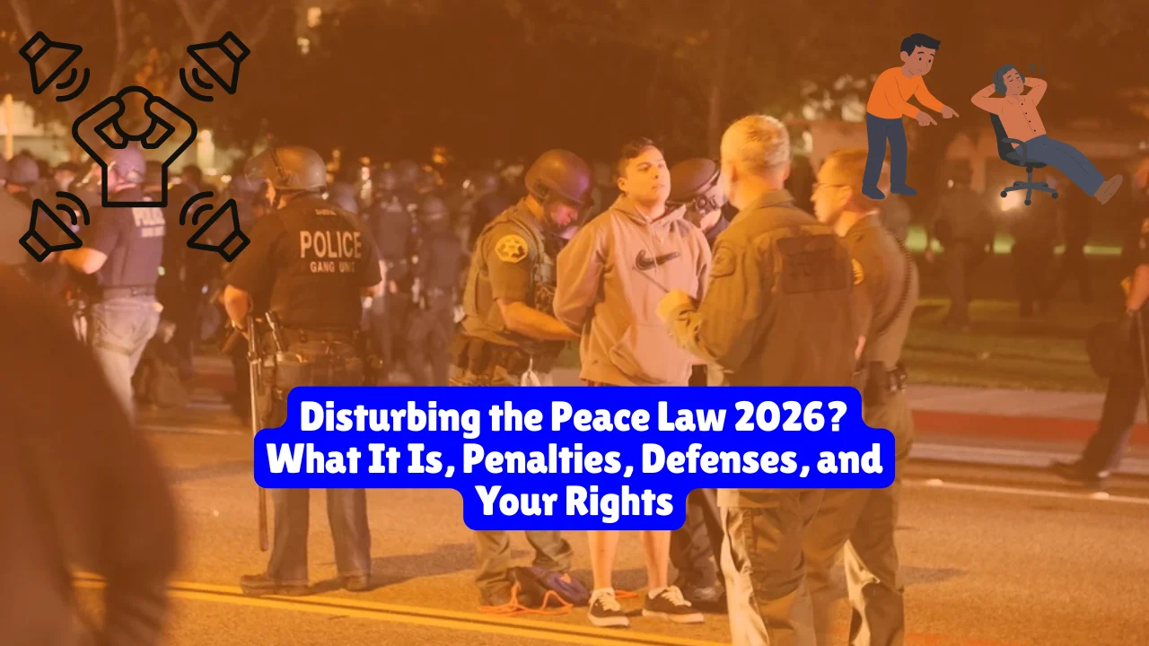 Disturbing The Peace Law 2026, What It Is, Penalties, Defenses, And ...