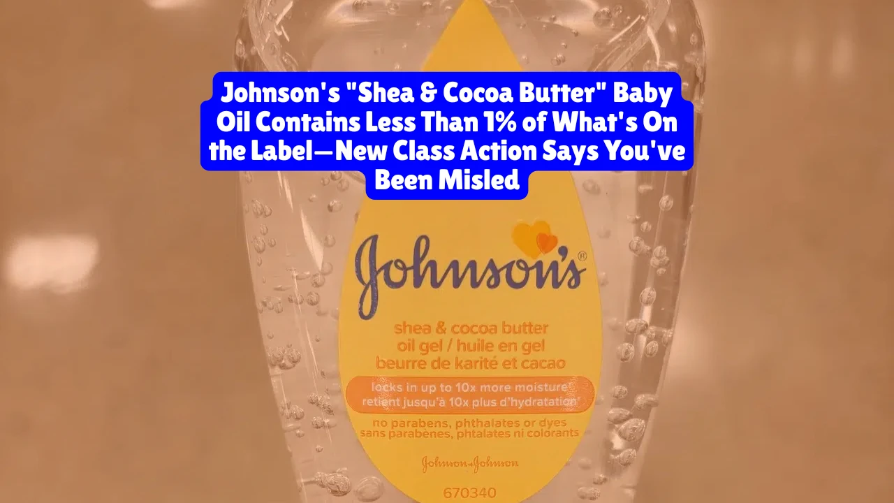 Johnson's "Shea & Cocoa Butter" Baby Oil Contains Less Than 1% Of What ...