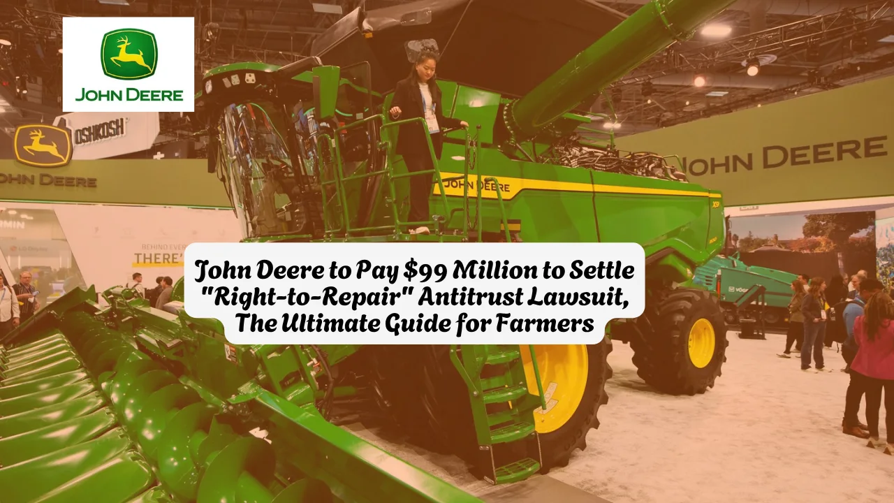 John Deere $99M Right-to-Repair Settlement: Eligible Models & Claim Guide