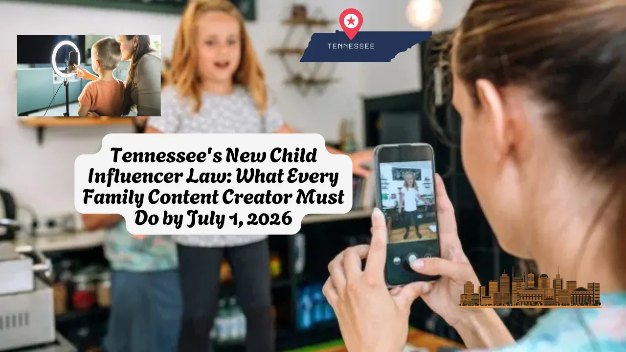 Tennessee Child Influencer Law SB1469 (2026) Family Content Creator