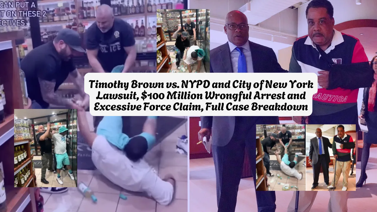 Timothy Brown Vs. NYPD Lawsuit, $100M Wrongful Arrest Claim