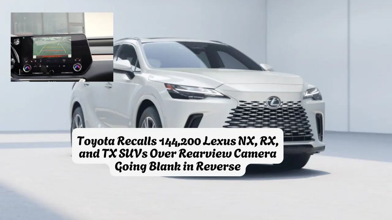 Toyota Recalls 144,200 Lexus NX, RX, And TX SUVs Over Rearview Camera ...