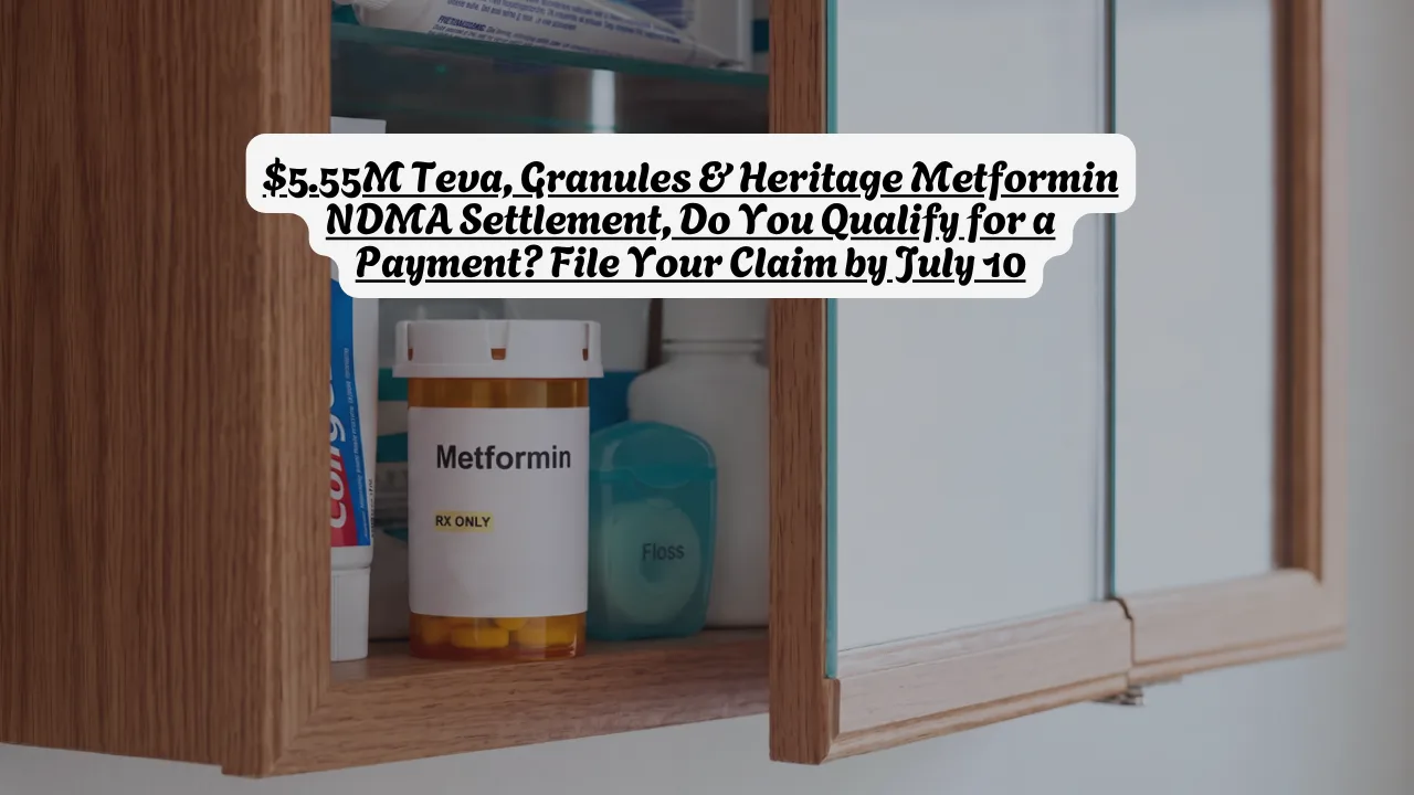 Teva Metformin $5.55M Settlement File Your Claim By July 10