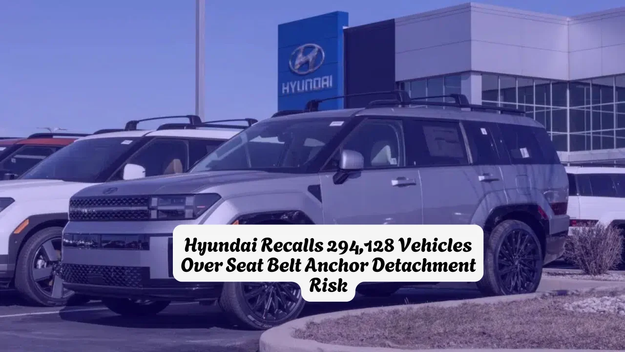 Hyundai Recalls 294,128 Vehicles Over Seat Belt Anchor Detachment Risk